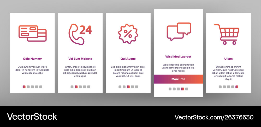 Webshop online shopping linear onboarding Vector Image