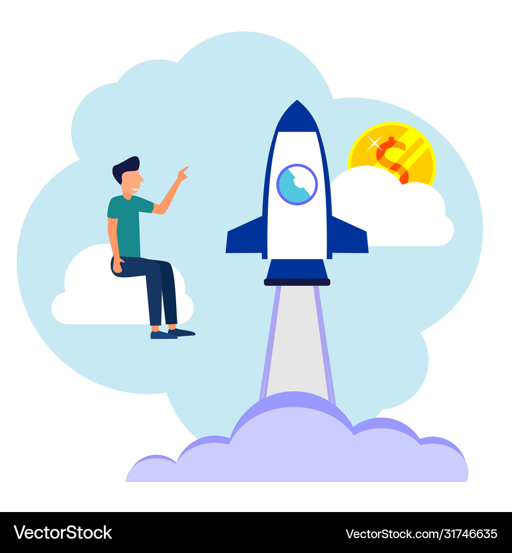 A person sitting in town preparing Royalty Free Vector Image