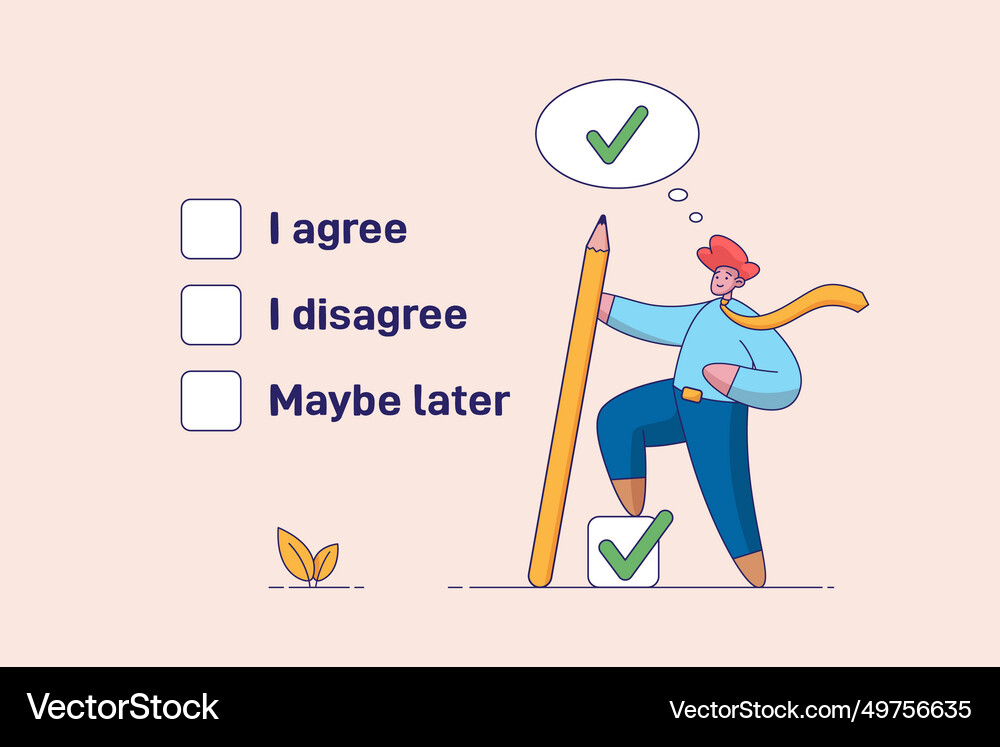 Business agreement concept consent document to Vector Image
