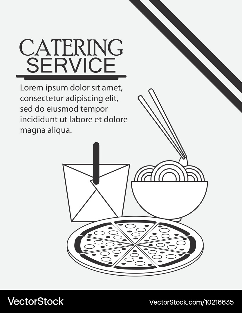 Catering service menu food icon Royalty Free Vector Image