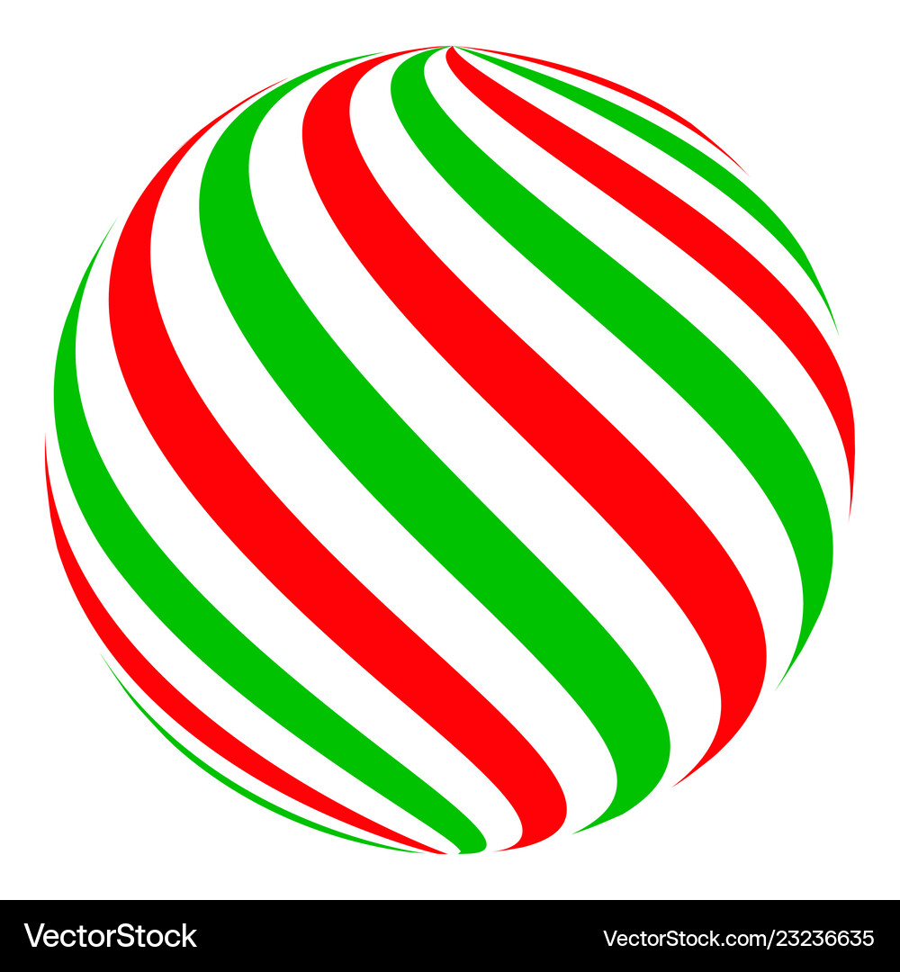 Christmas ball candy sphere decoration Royalty Free Vector