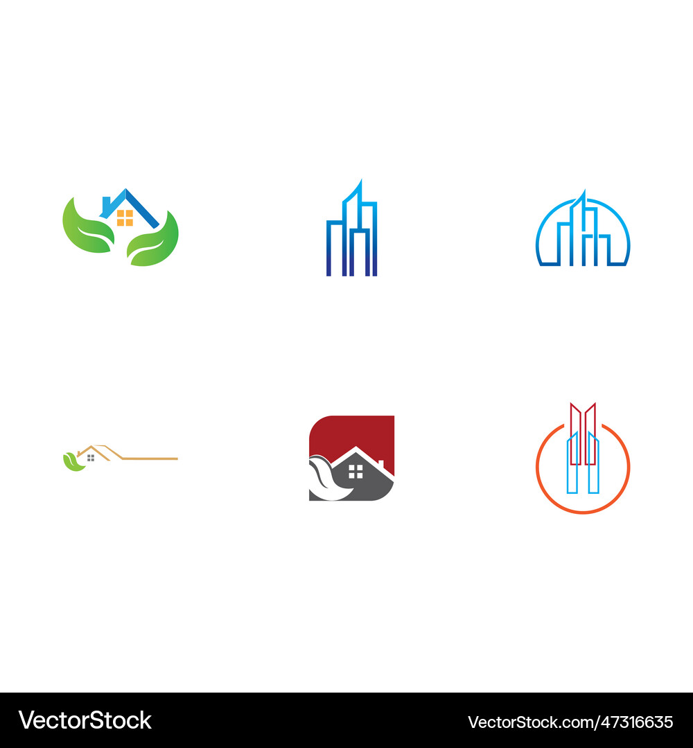 Creative modern abstract real estate logo design Vector Image