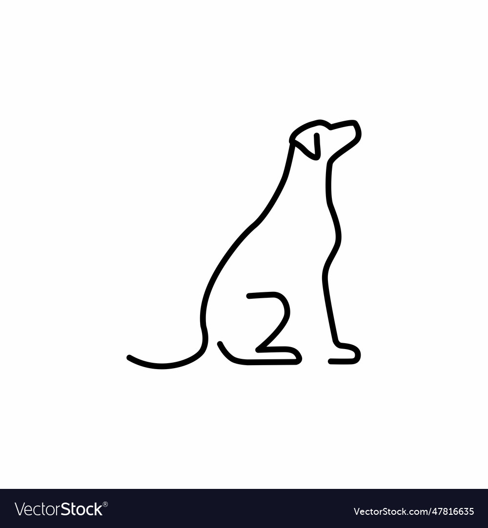 Dog outline style logo Royalty Free Vector Image Dog outline style logo Royalty Free Vector Image