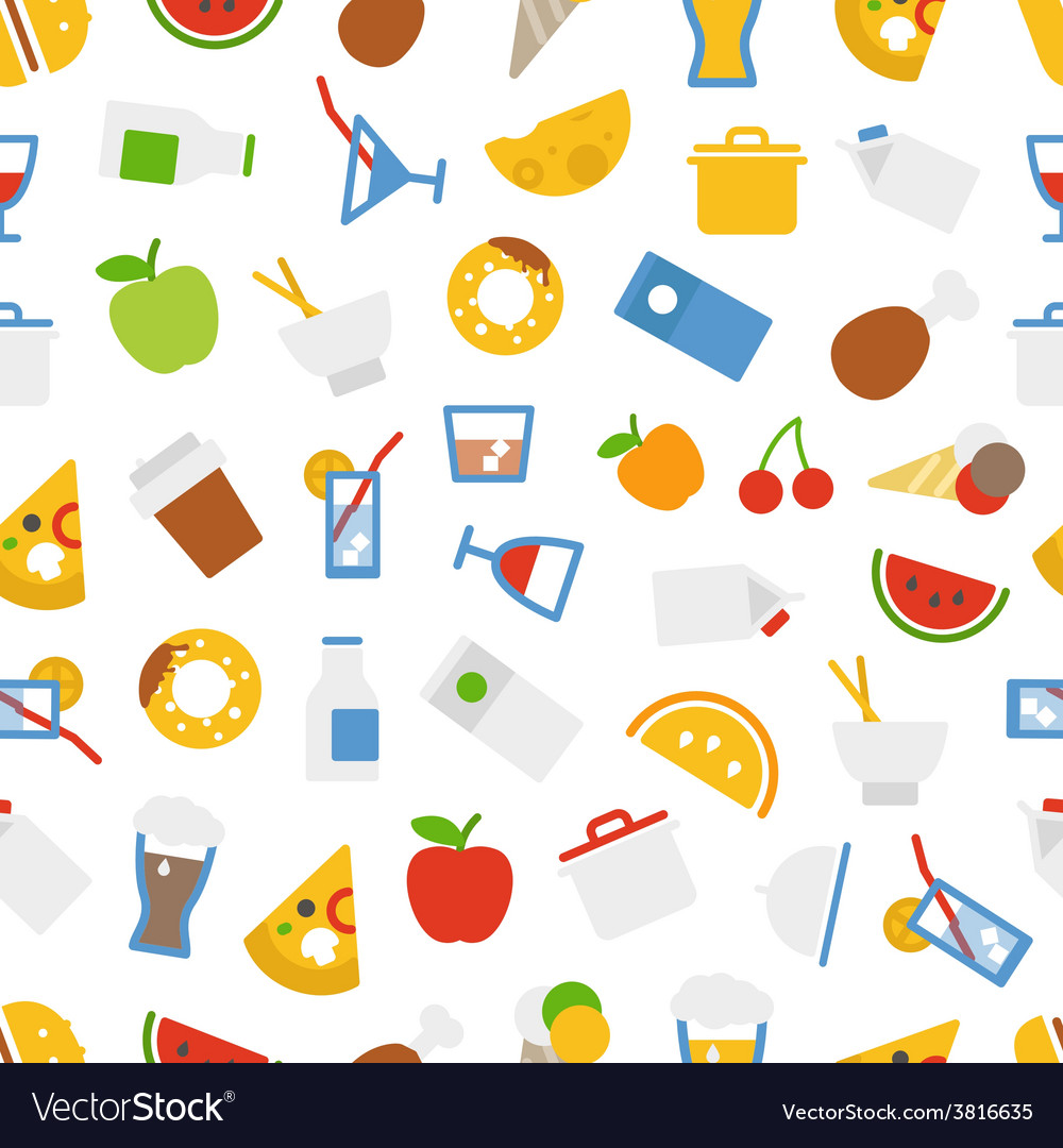 Food icons seamless background Royalty Free Vector Image Food icons seamless background Royalty Free Vector Image