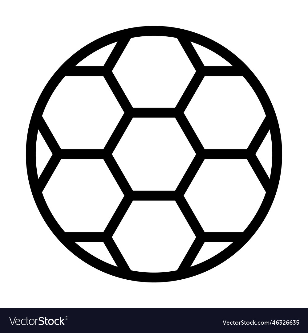 Football thick line icon for personal Royalty Free Vector