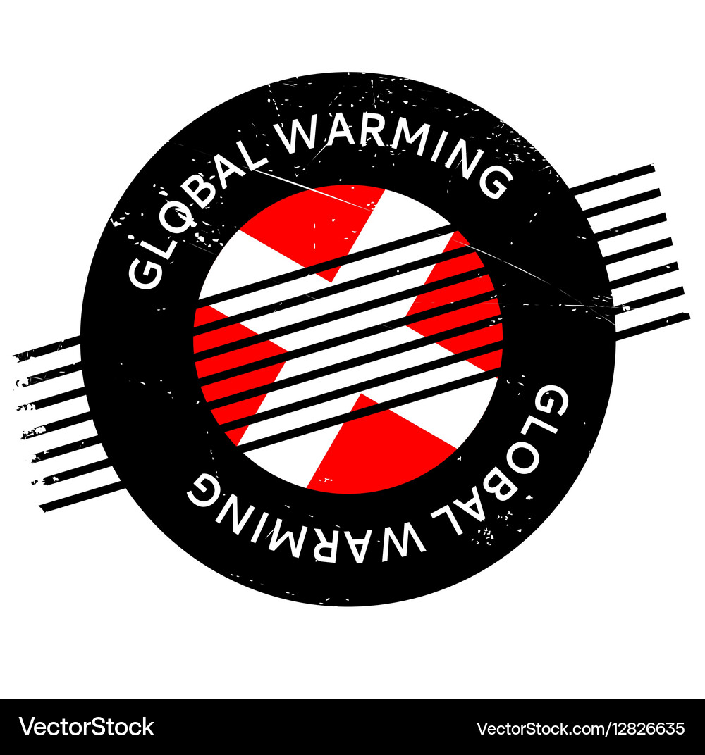 Global warming rubber stamp Royalty Free Vector Image