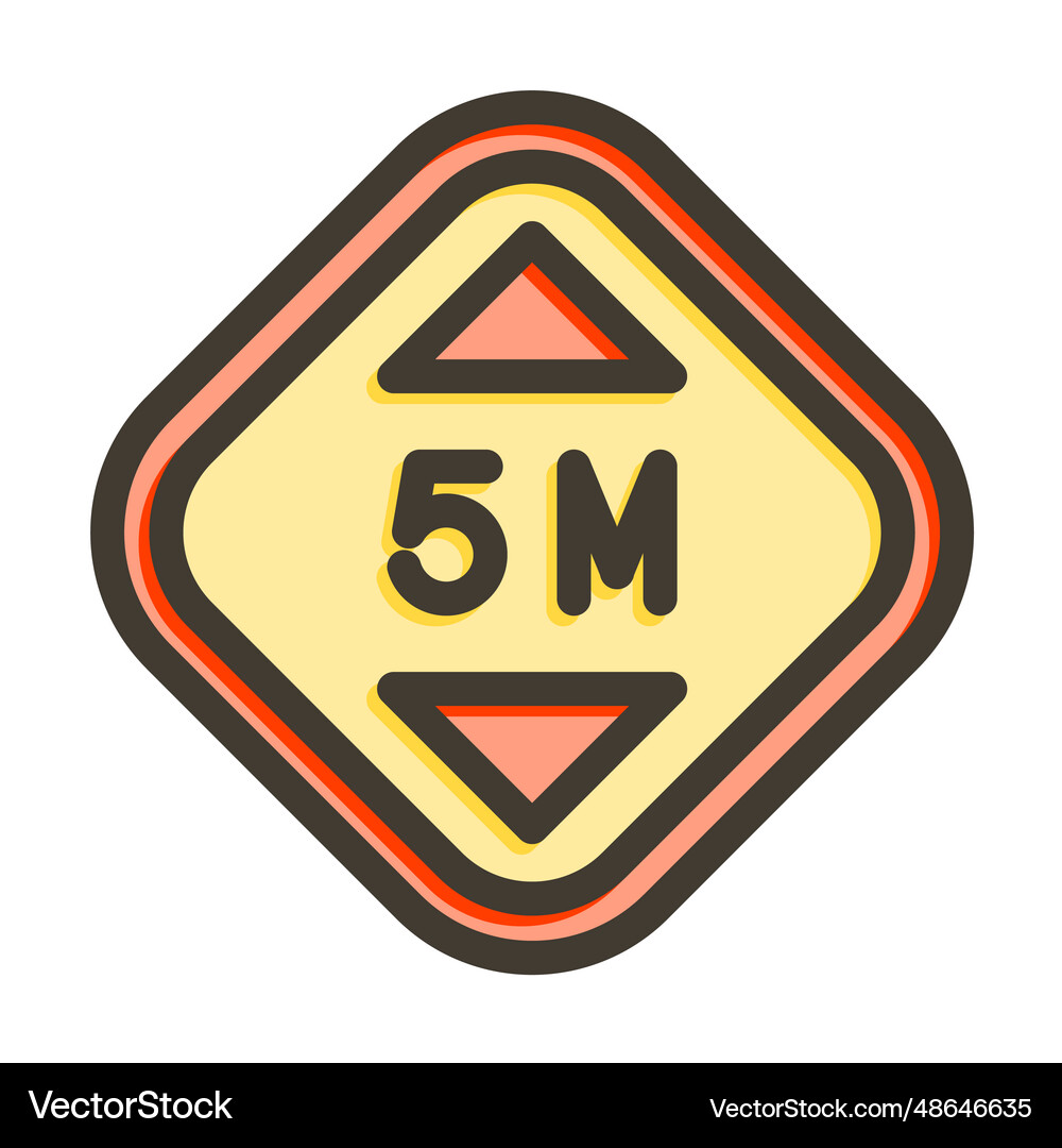 Height thick line filled colors icon for personal Vector Image
