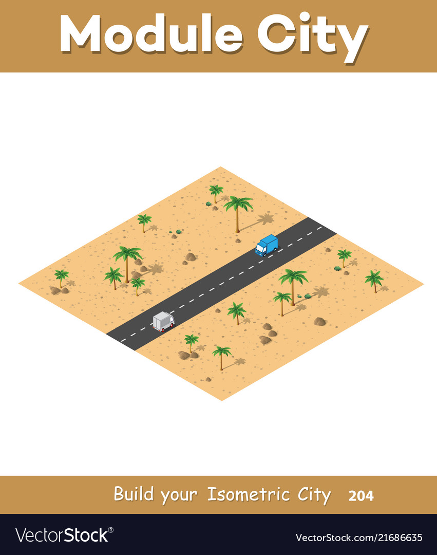 Isometric modules for construction Royalty Free Vector Image