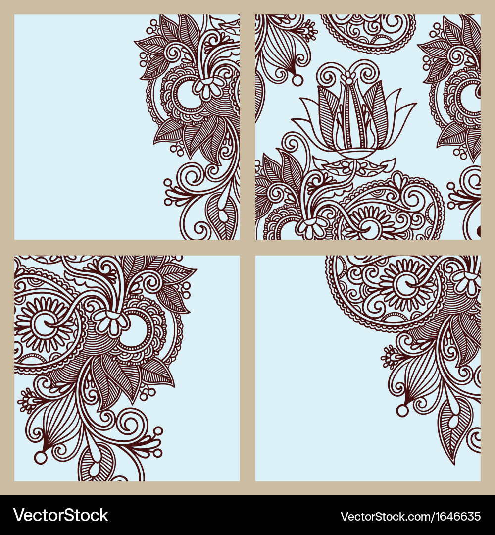 Ornamental floral vintage frame design Royalty Free Vector