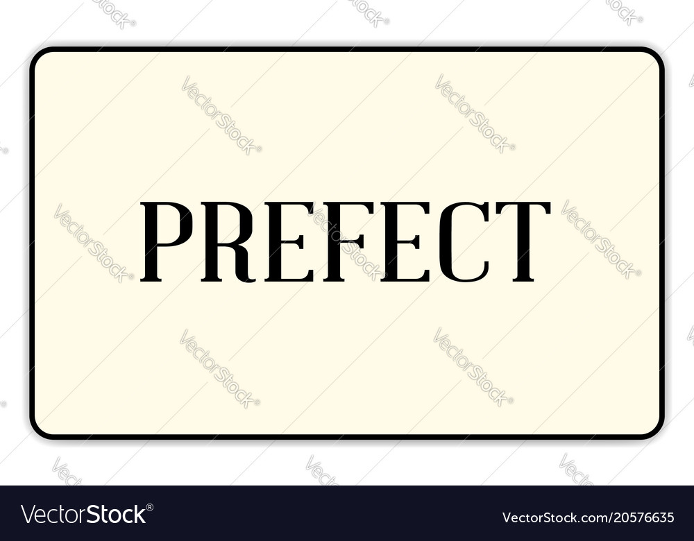 Prefect Royalty Free Vector Image - VectorStock