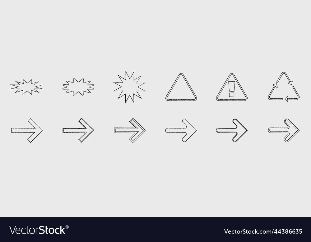 Retrofuturistic y2k geometry design elements Vector Image