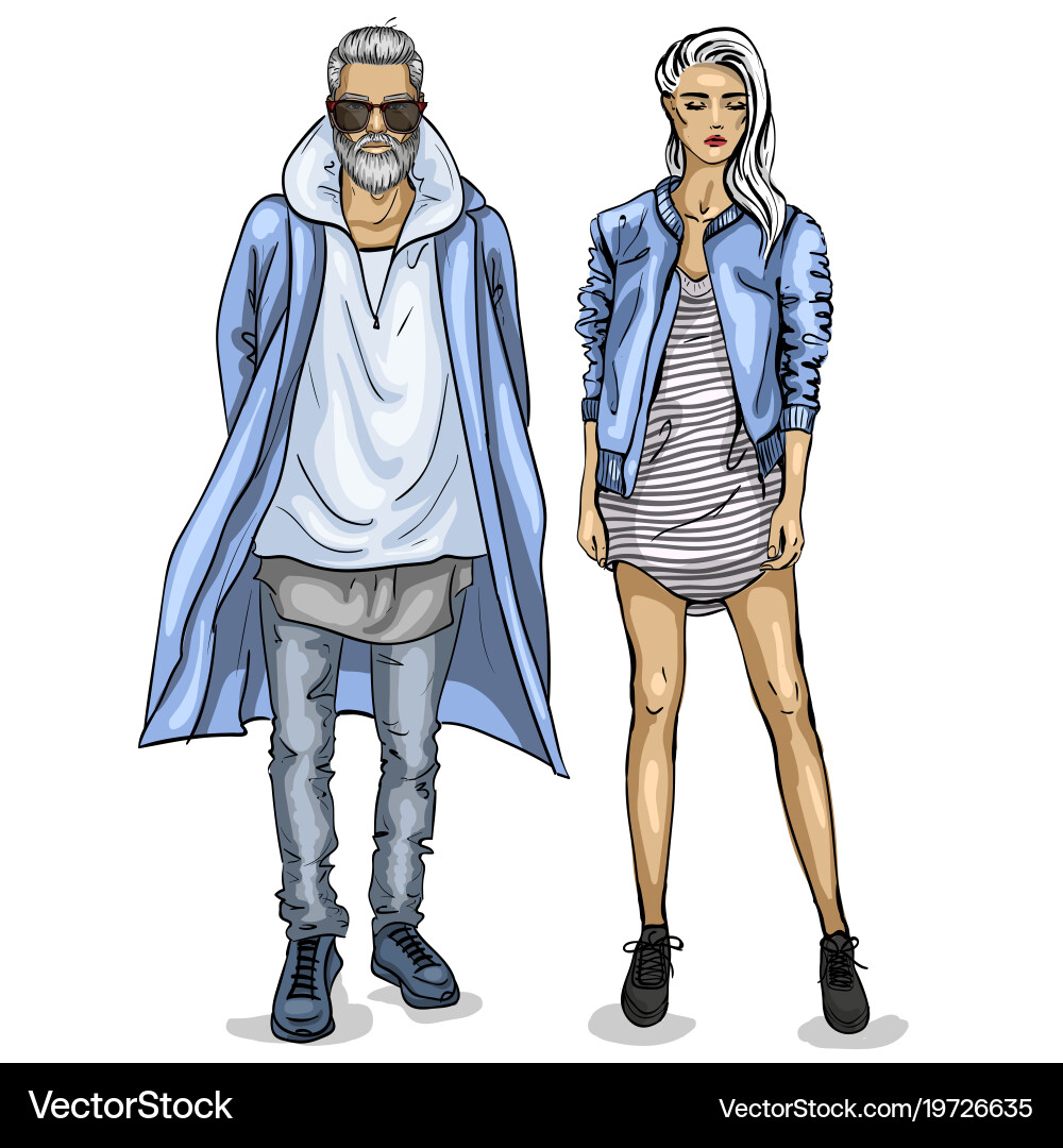 Woman and man Royalty Free Vector Image - VectorStock
