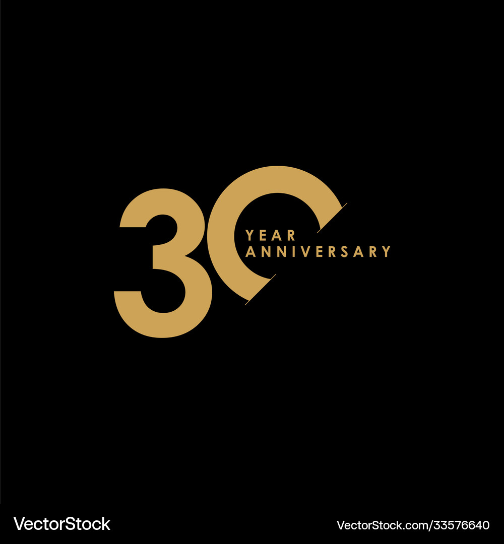 30 year anniversary celebration template design Vector Image