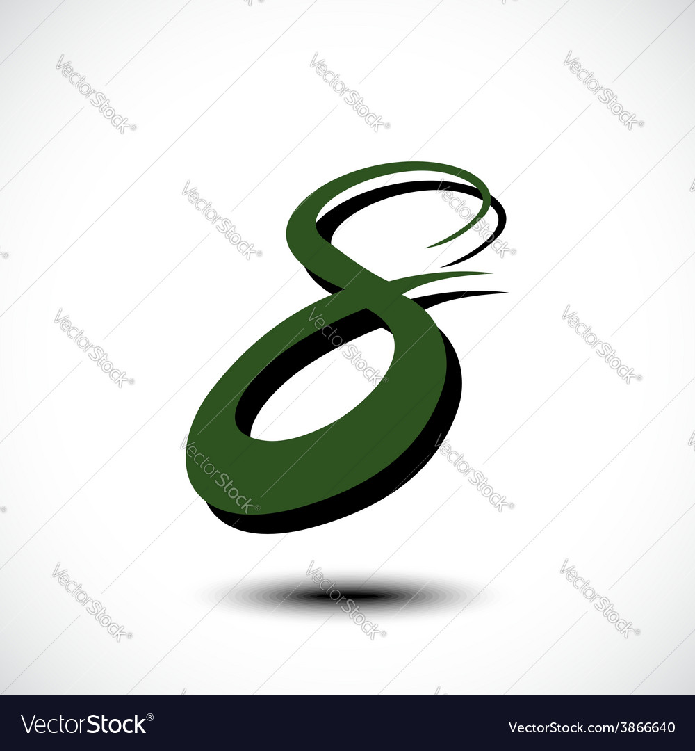 8 number eight digit Royalty Free Vector Image 8 number eight digit Royalty Free Vector Image