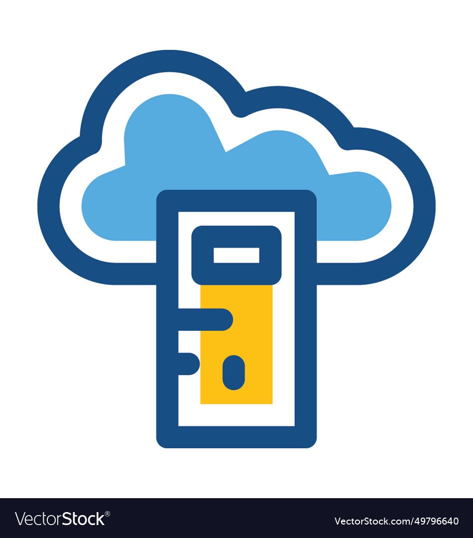 Computer colored icon Royalty Free Vector Image