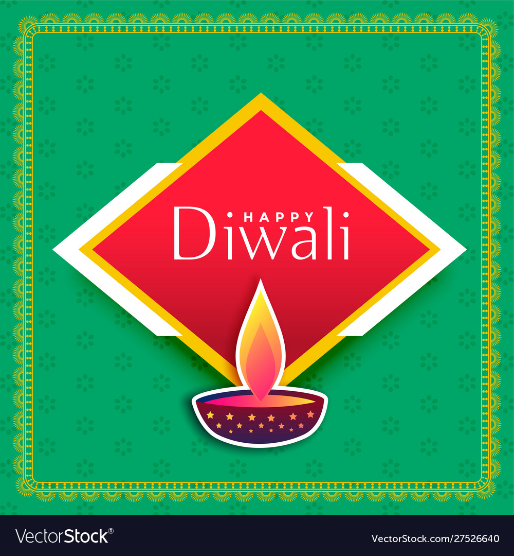 Creative happy diwali festival card background Vector Image Creative happy diwali festival card background Vector Image