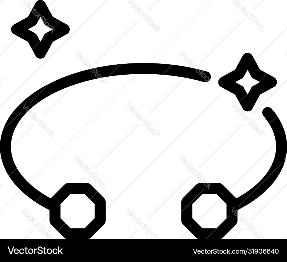 Cuff bracelet icon outline style Royalty Free Vector Image