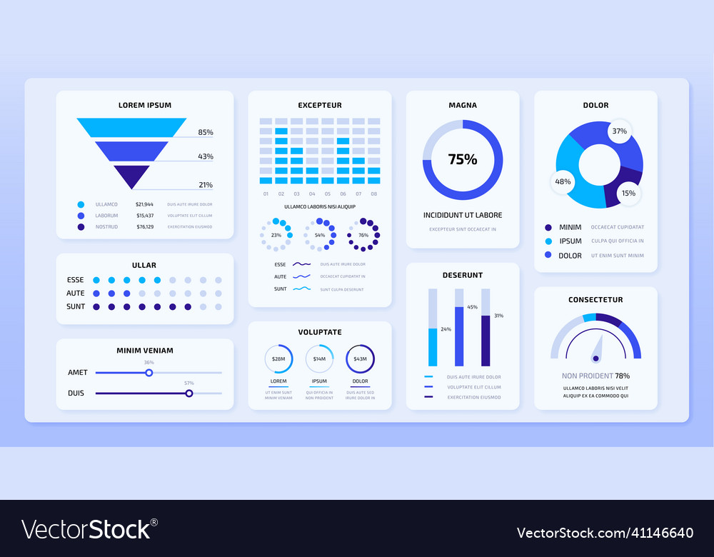 Dashboard graph chart financial analytics admin Vector Image