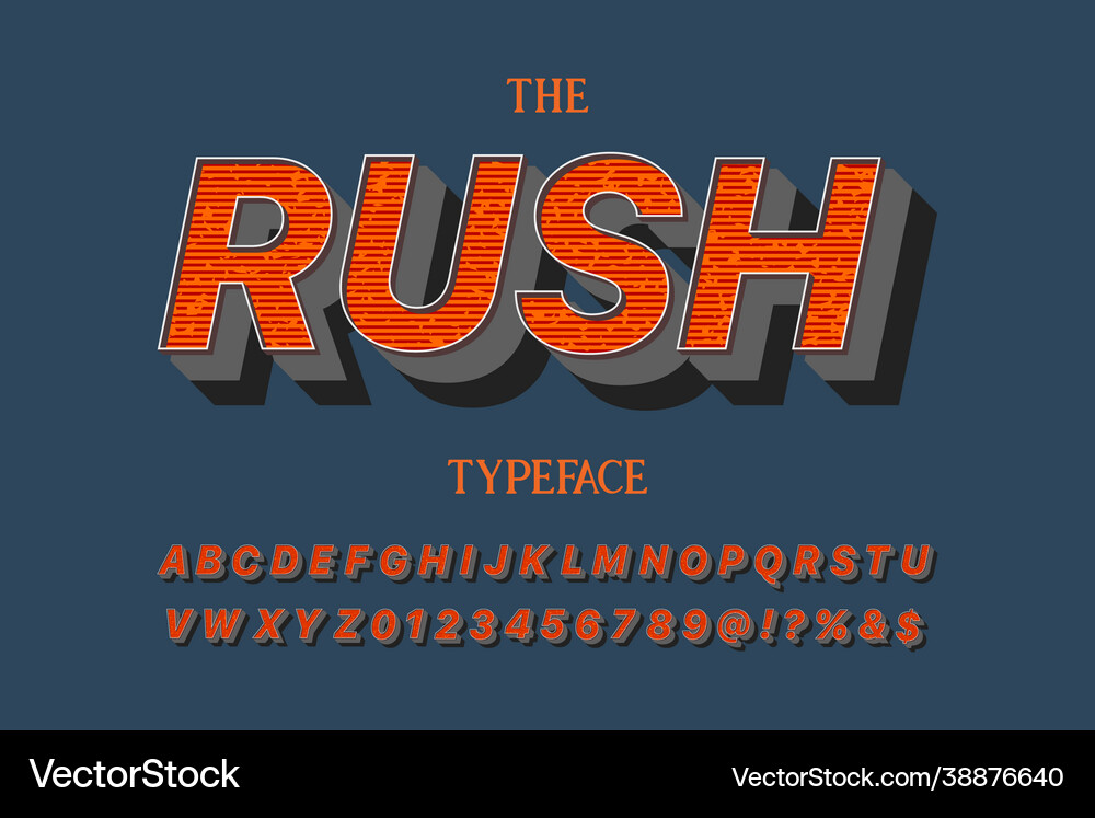 Modern font alphabet letters and numbers Vector Image