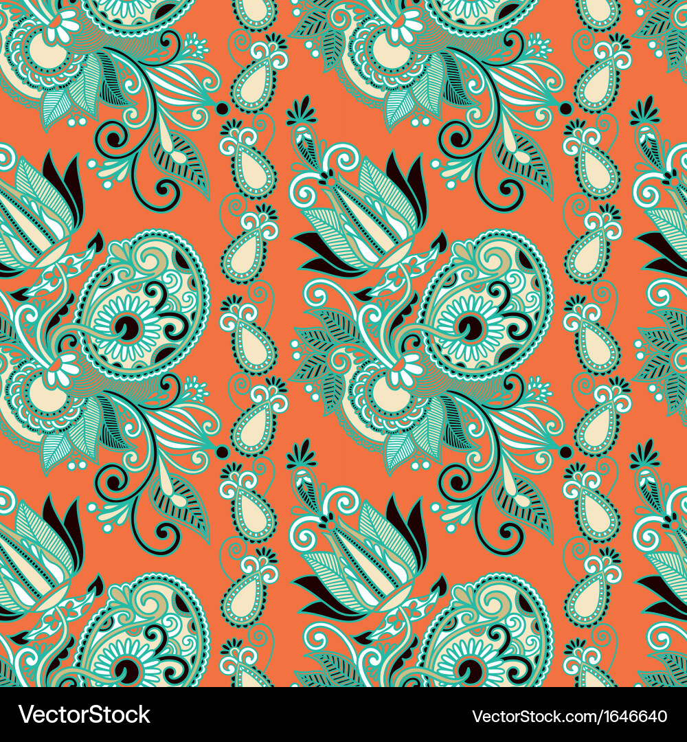 Vintage floral seamless paisley pattern Royalty Free Vector