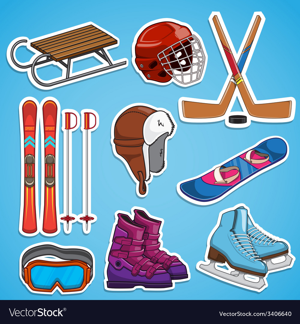 Winter sports collection Royalty Free Vector Image
