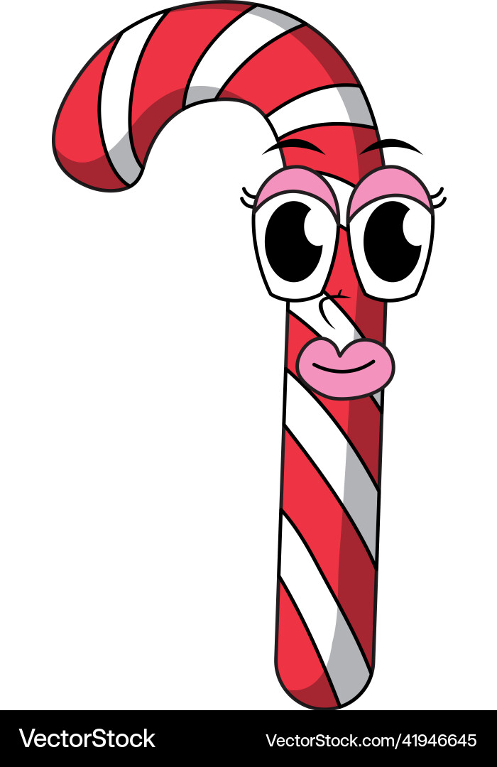 A candy cartoon character on white background Vector Image