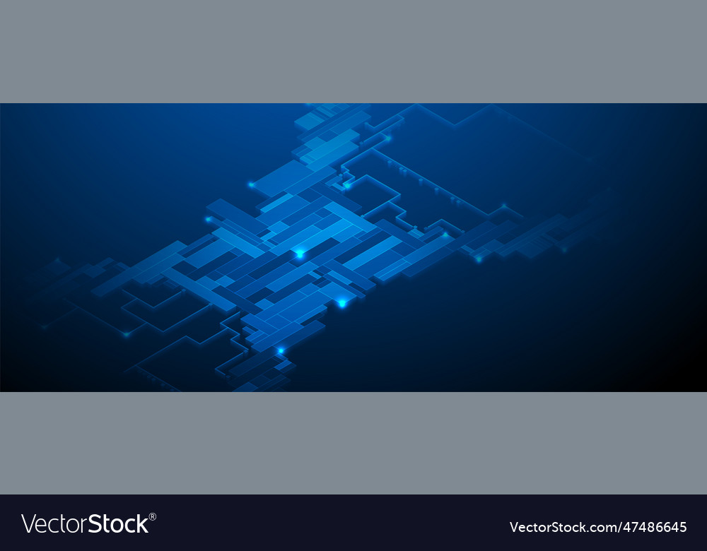 Abstract structure circuit computer technology Vector Image