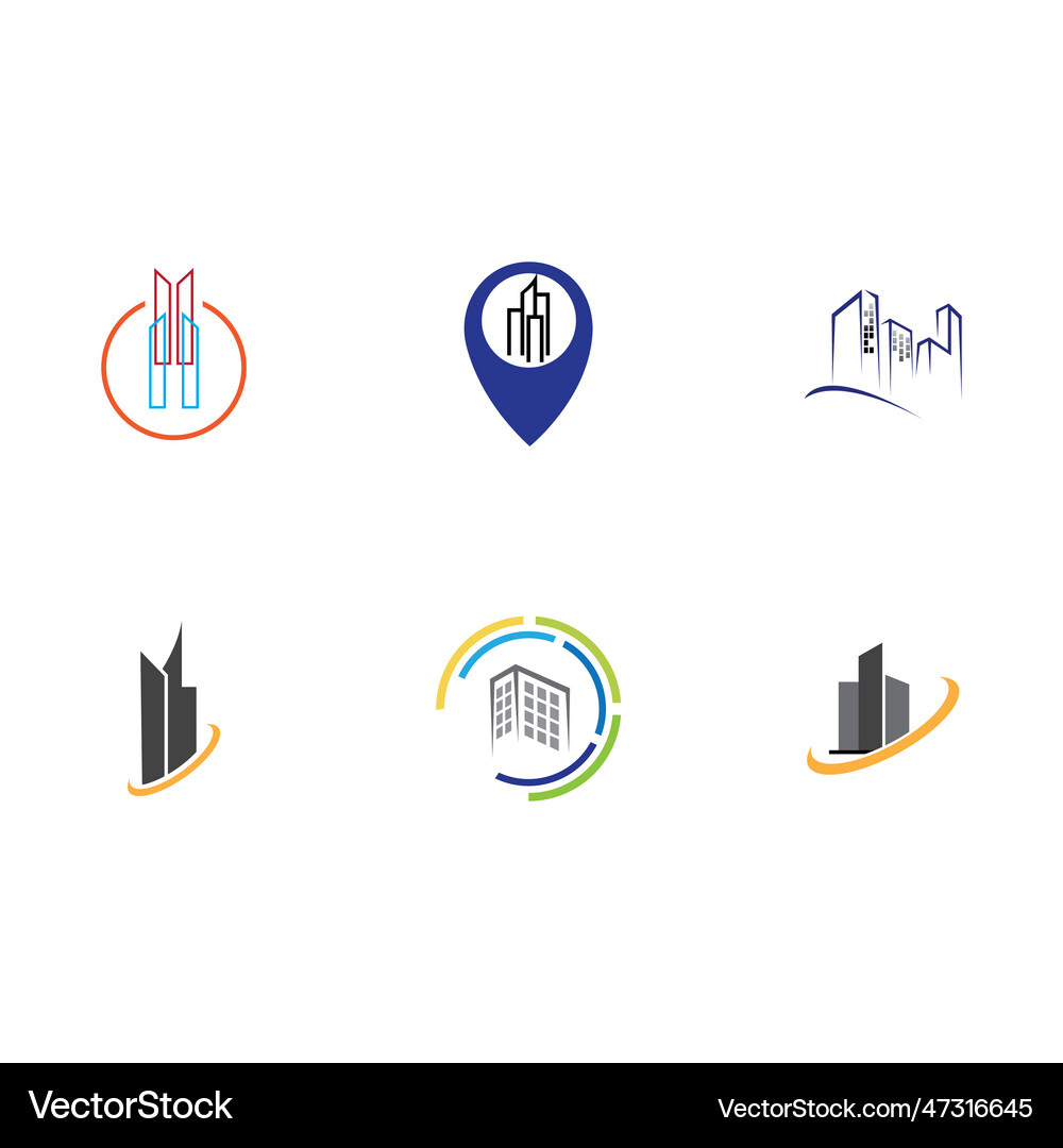 Creative modern abstract real estate logo design Vector Image