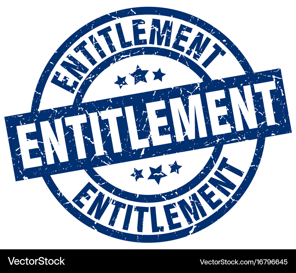 Entitlement blue round grunge stamp Royalty Free Vector