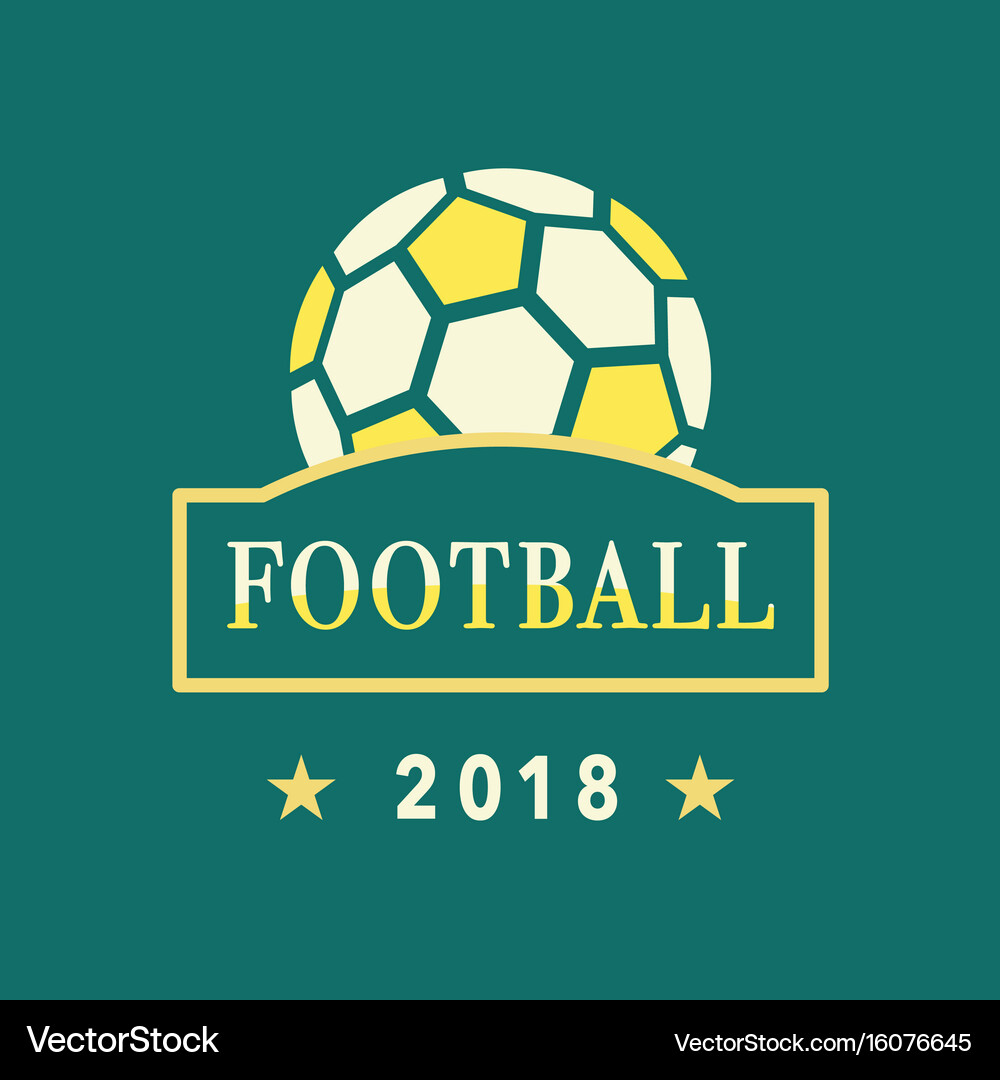 Football logo template Royalty Free Vector Image