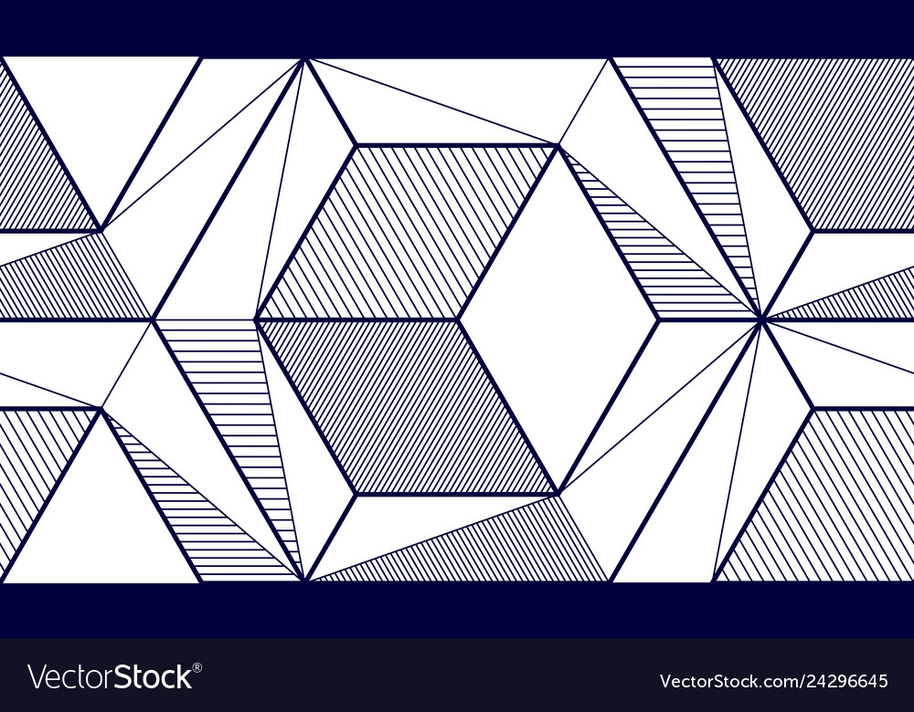 Geometric cubes abstract seamless pattern 3d Vector Image