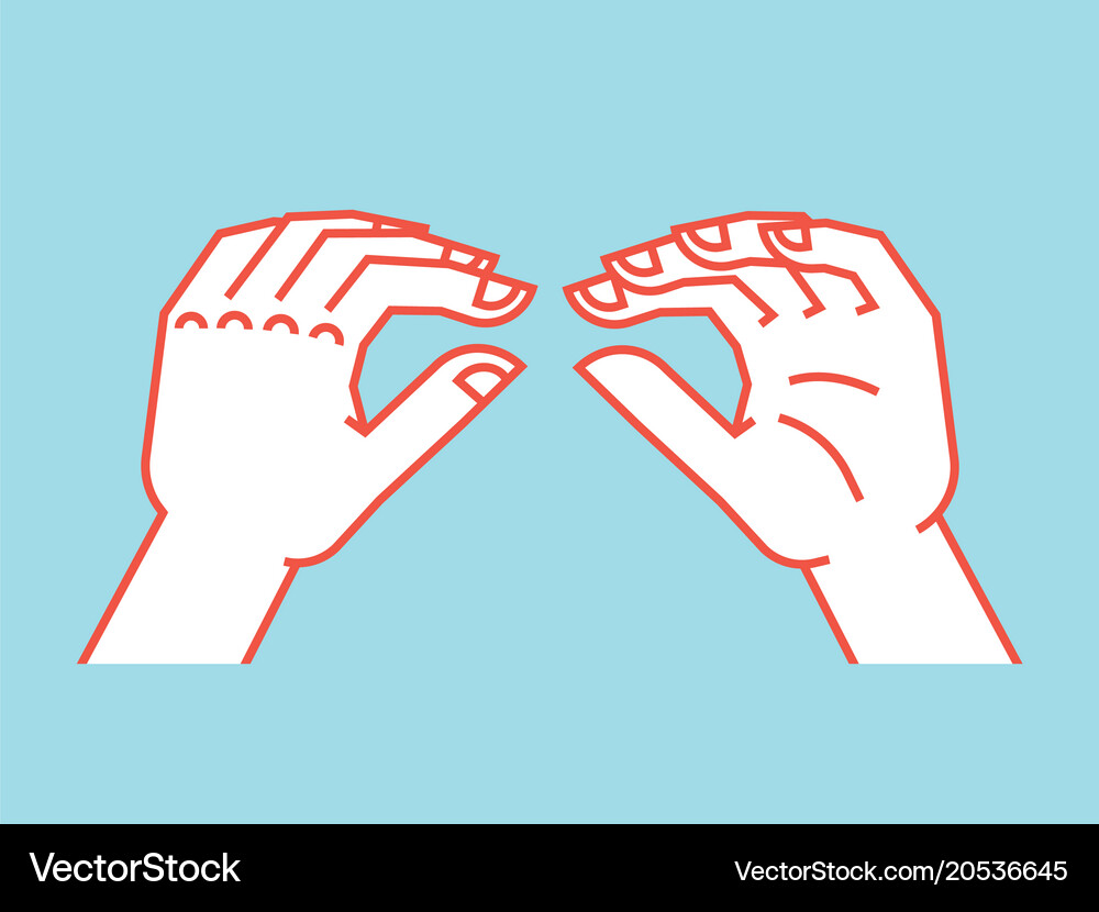 Gesture lizard sign stylized hand for geek Vector Image