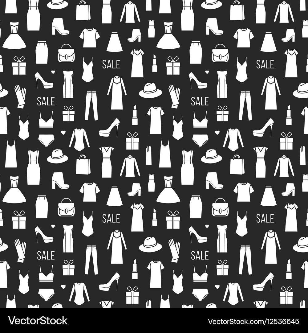 Seamless pattern of ladieswear Royalty Free Vector Image