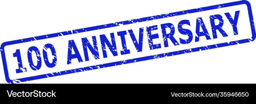 100 anniversary seal with scratched texture Vector Image