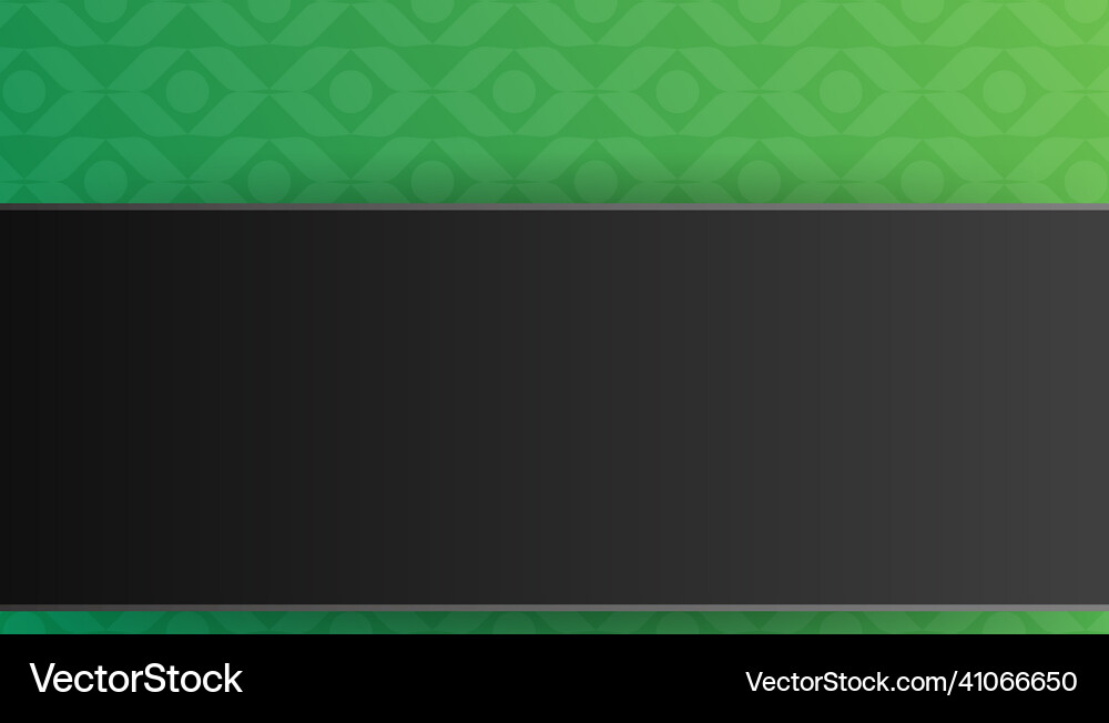 Abstract green light line cross shadow on black Vector Image