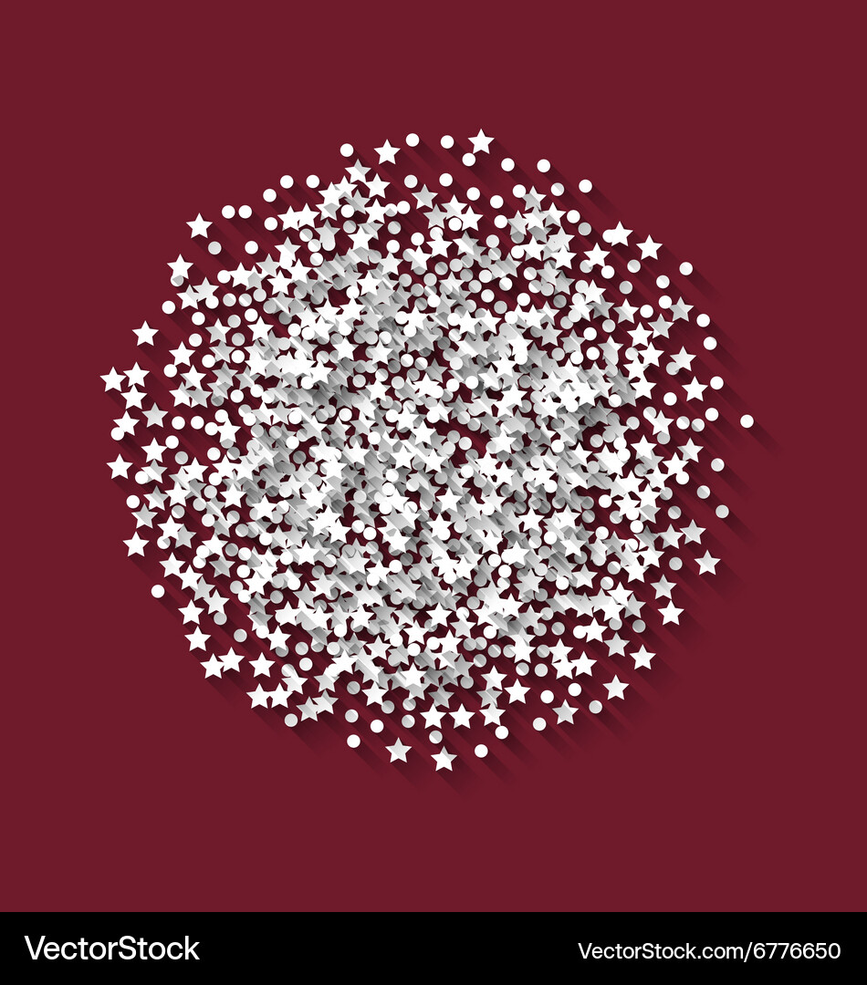 Abstract red background white hoarfrost particles Vector Image