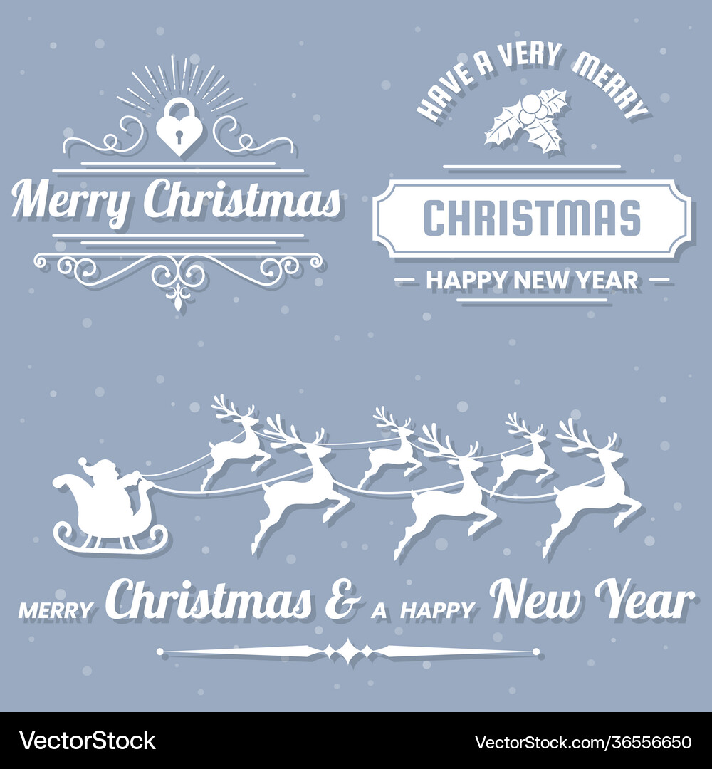 Christmas logo for banner Royalty Free Vector Image