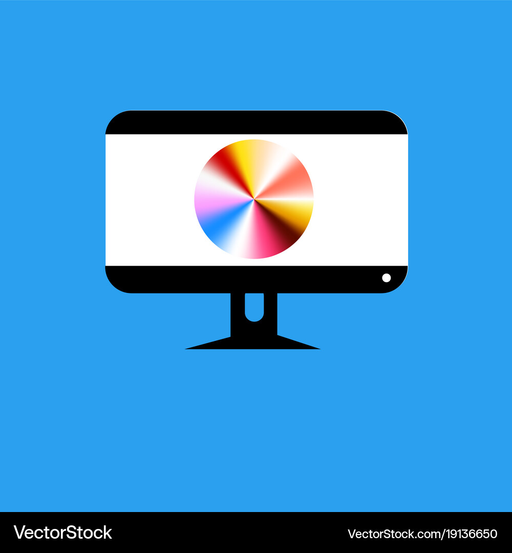 Computer monitor icon Royalty Free Vector Image