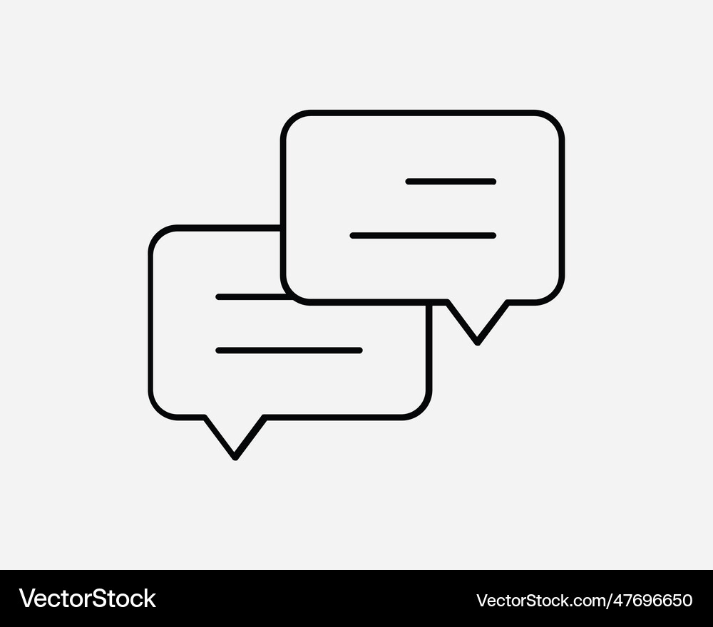 Dialogue icon sign symbol speech bubble comment Vector Image