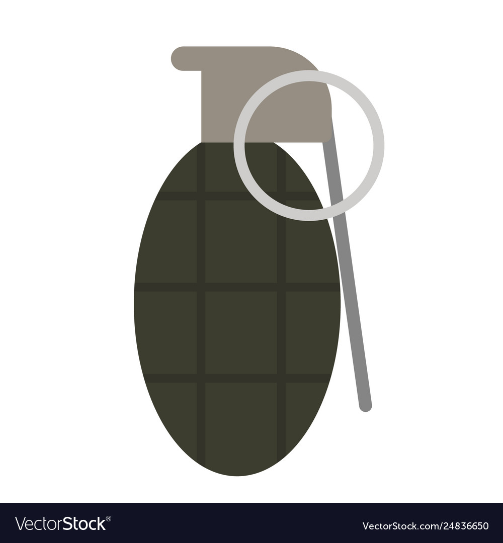 Grenade flat Royalty Free Vector Image - VectorStock