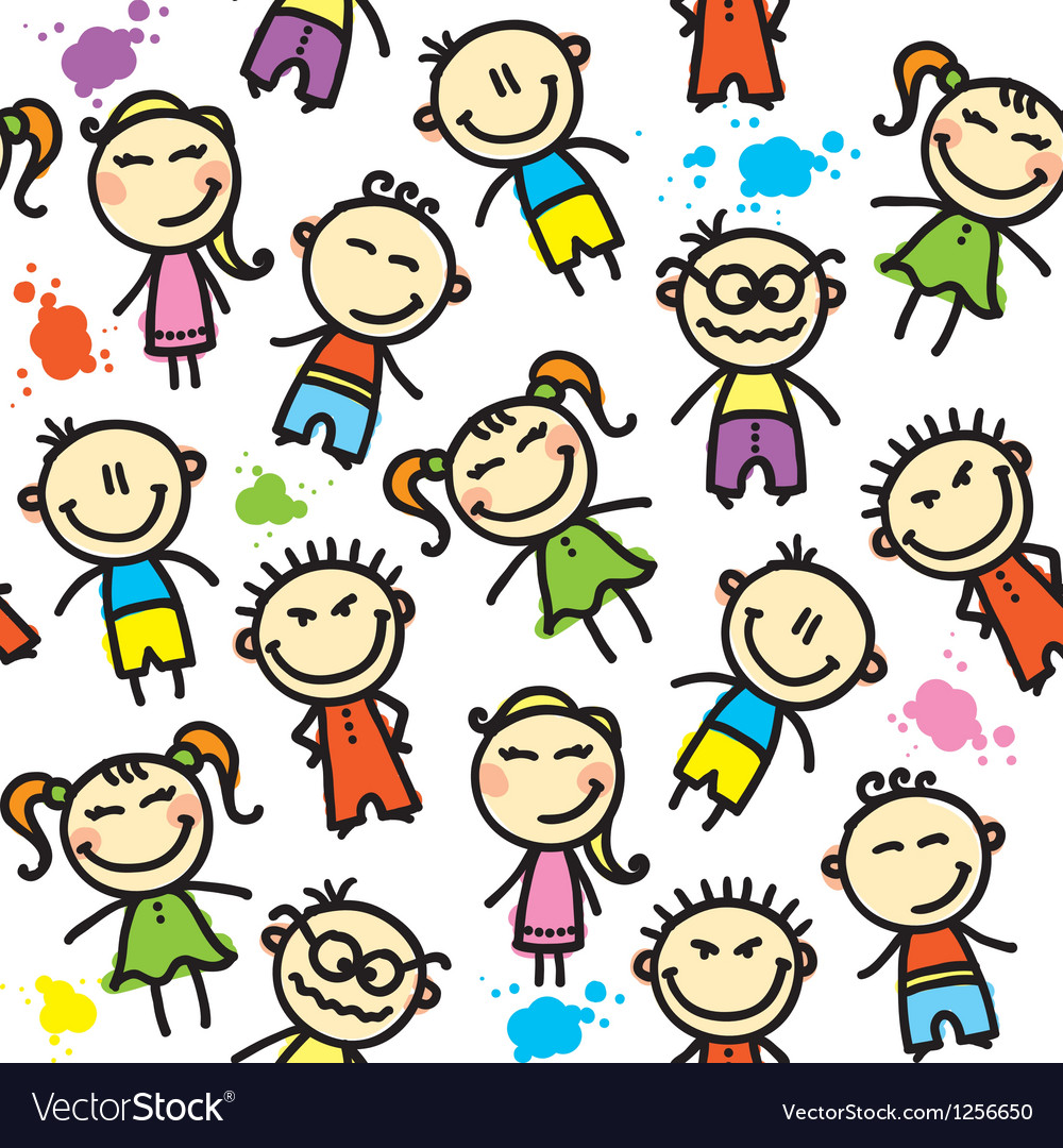 Kid pattern Royalty Free Vector Image - VectorStock