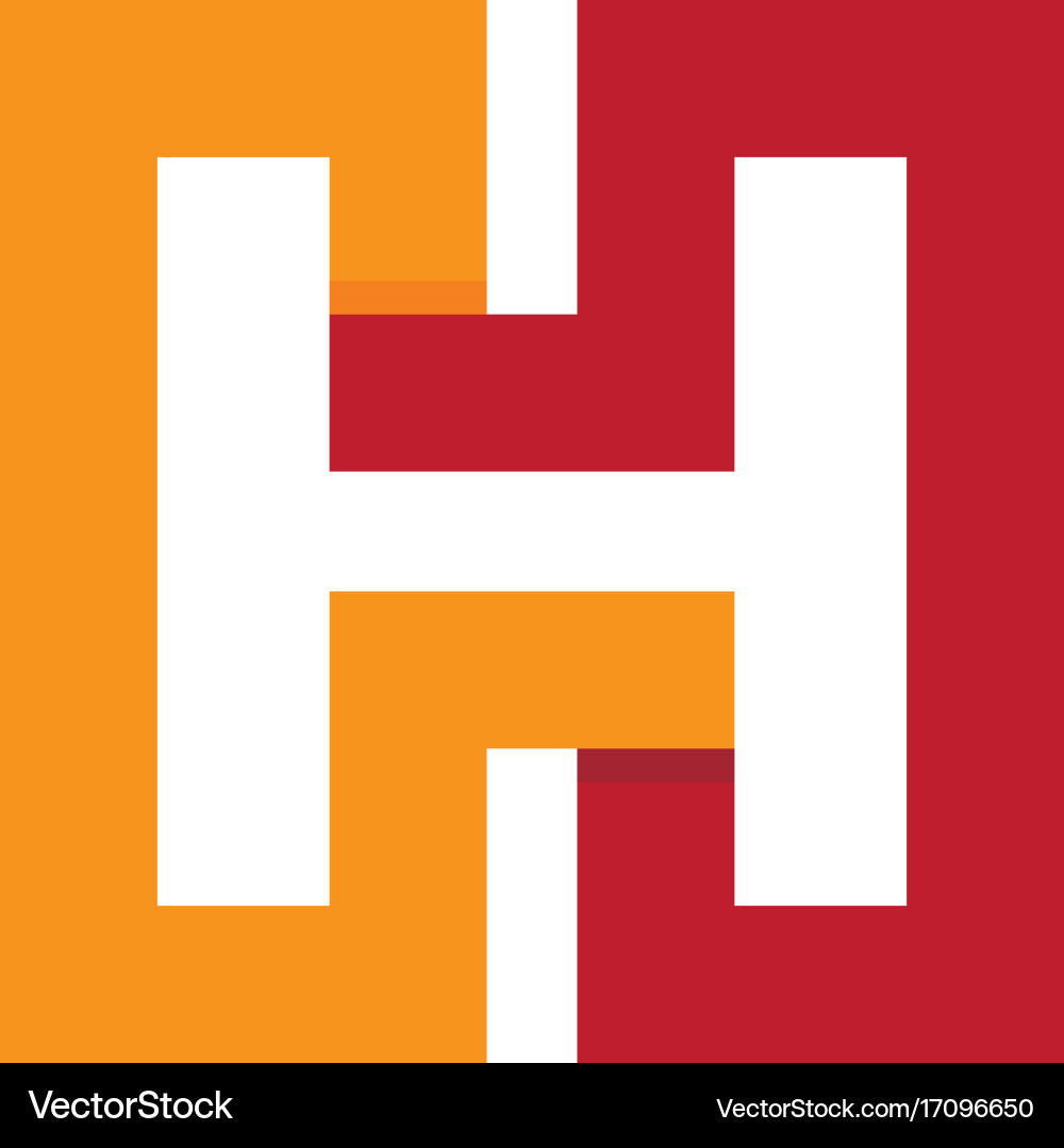 Square h business logo Royalty Free Vector Image