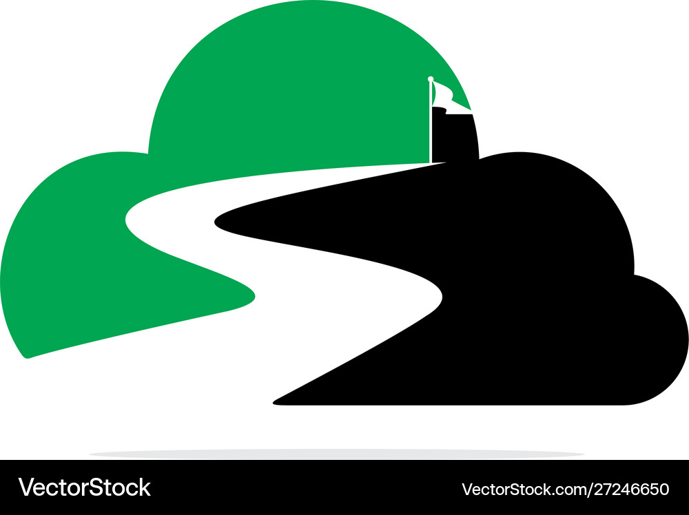 Way to success logo design Royalty Free Vector Image