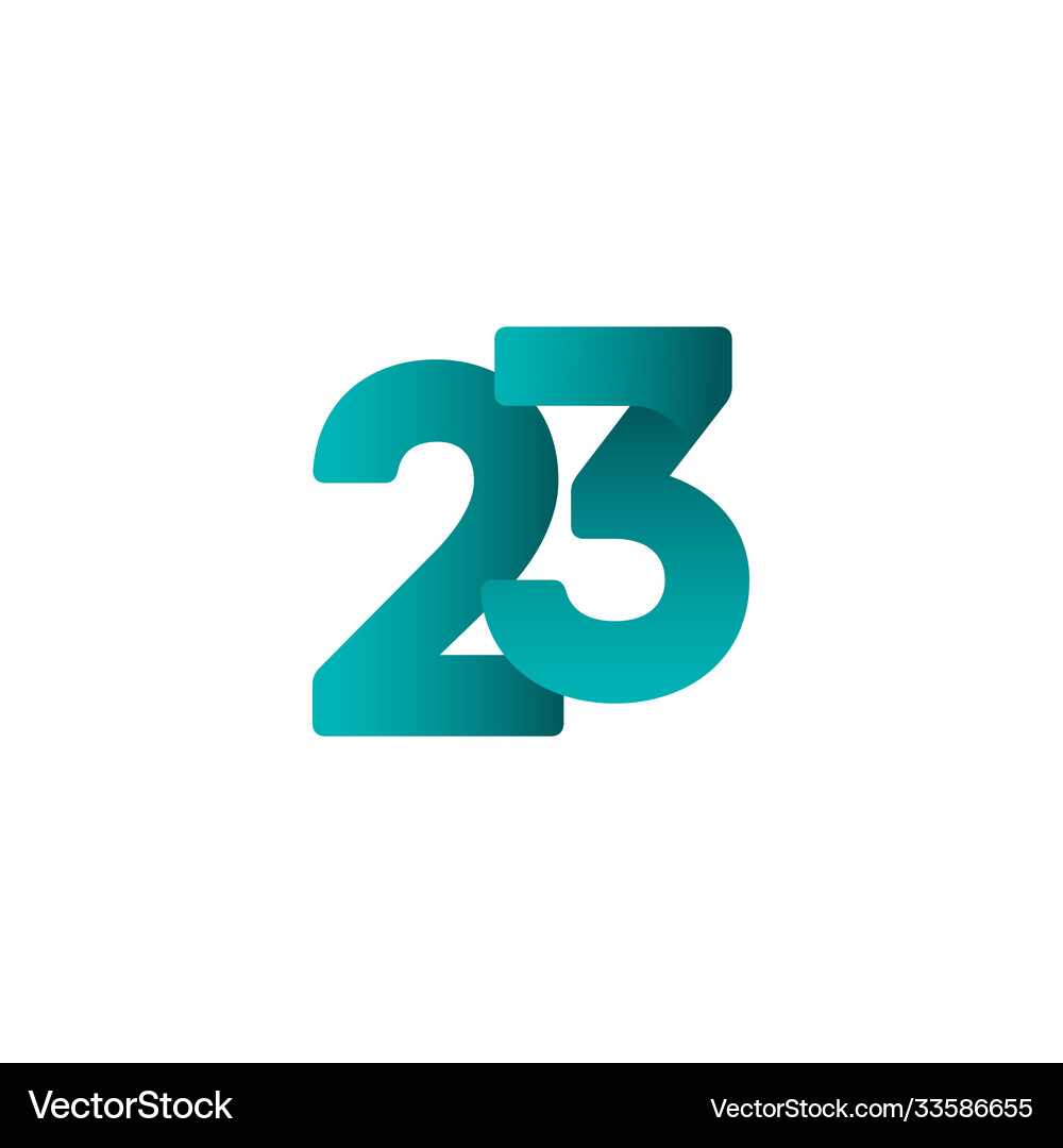 23 years anniversary celebrations template design Vector Image