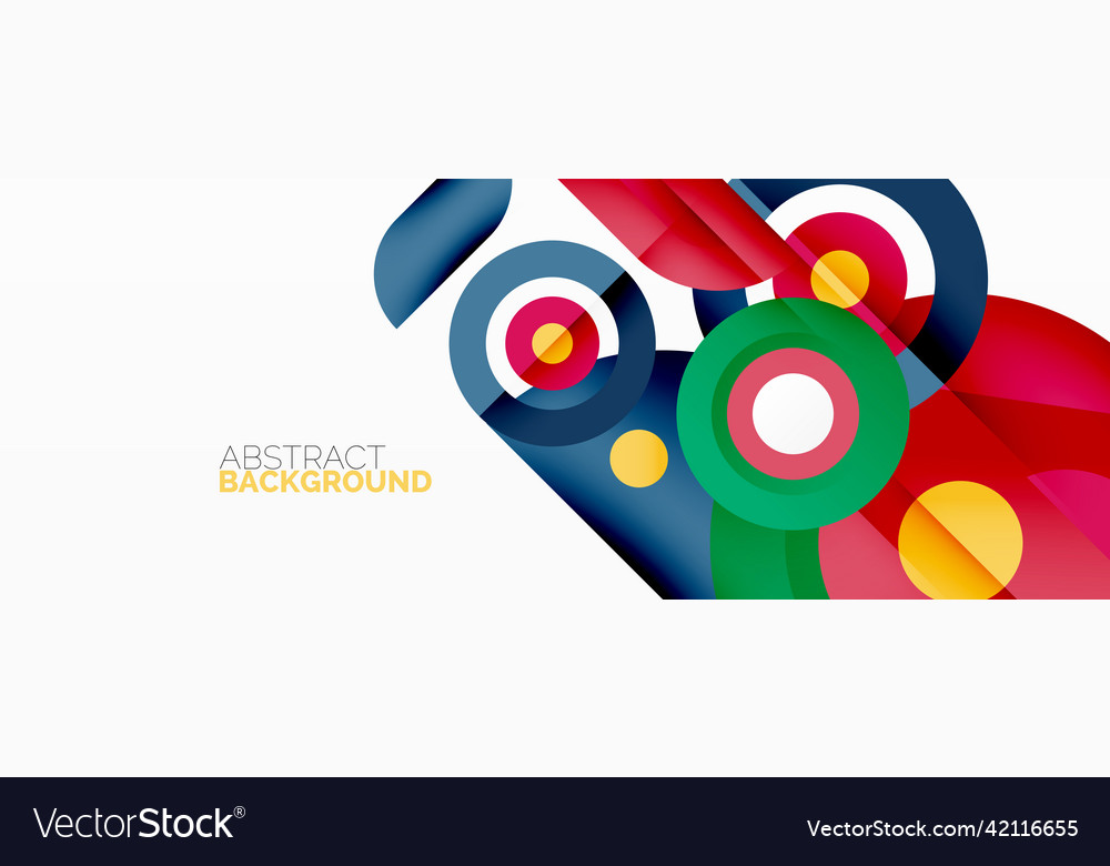 Abstract round shapes background minimalist Vector Image