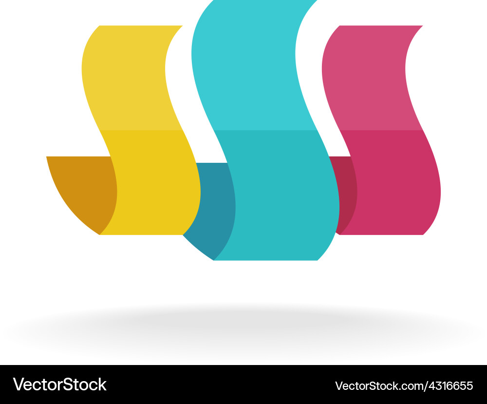 Abstract shapes logo Royalty Free Vector Image