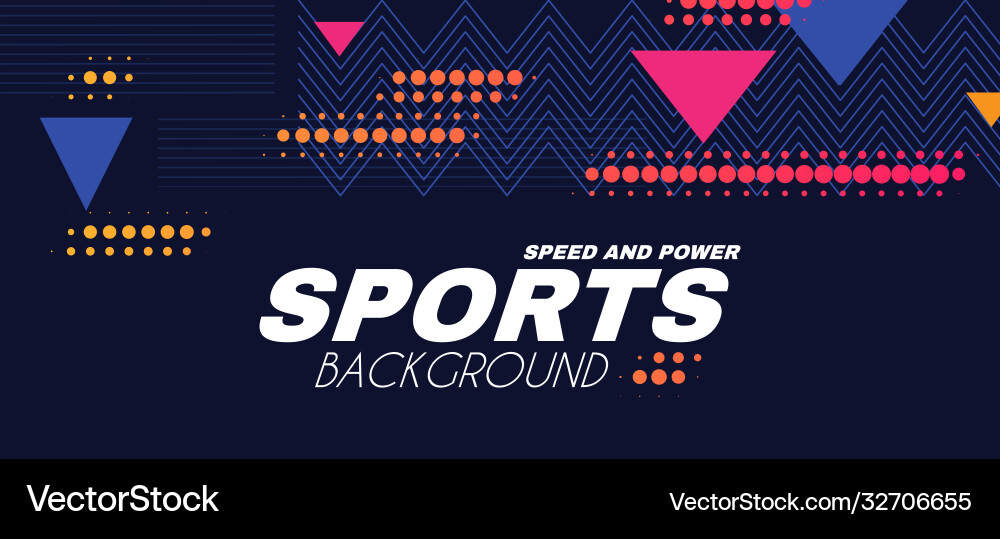 Abstract sport background with moving geometric Vector Image