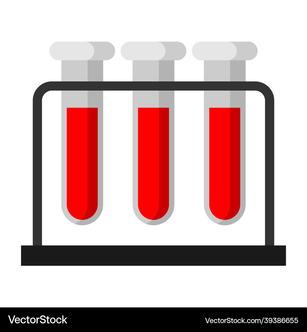 Blood tubes object for medicine Royalty Free Vector Image