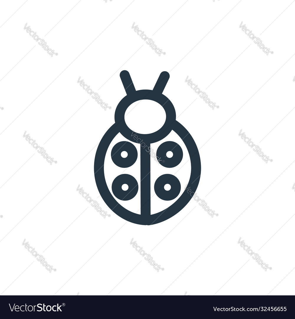 Bug Icon Editable Stroke Linear Symbol Royalty Free Vector 