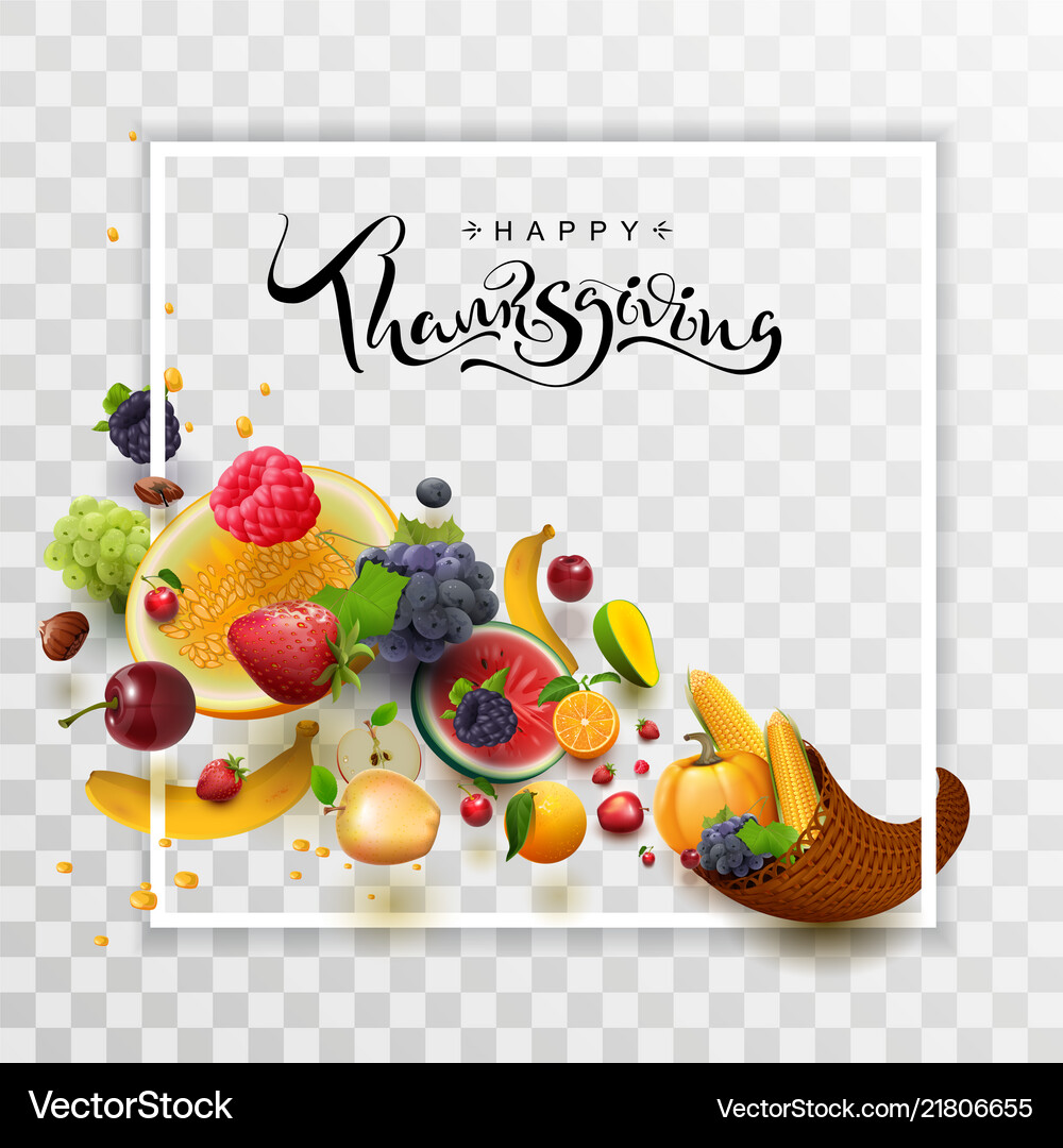 Happy thanksgiving day handwritten calligraphy Vector Image